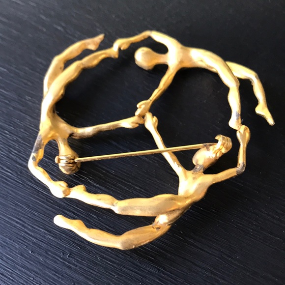 Jewelry | Vintage Gold Color Pin Three Hand Pinwheel | Poshmark